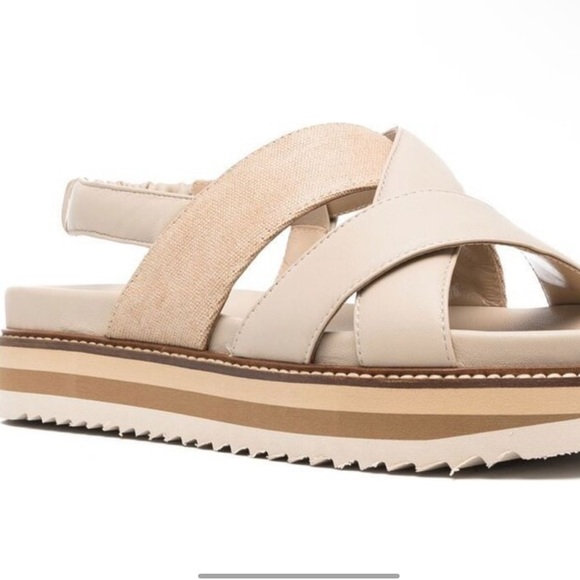 Peserico | Shoes | Peserico Cream And Tan Sandals Brunelli | Poshmark
